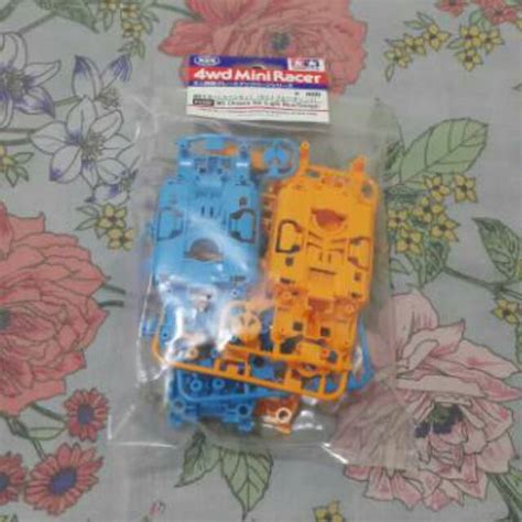 Jual Tamiya Chassis Ms Chassis Set Light Blue Orange 95386
