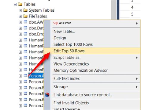 Sql Serverda Tablo Adı Üzerindeki Top Rows Sayısını Değiştirmek Sql