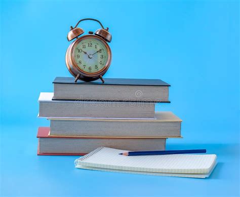 Alarm Clock With Booksback To School Stock Image Image Of Metal