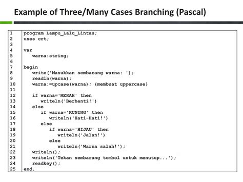 Algorithm And Programming Branching Structure PPT