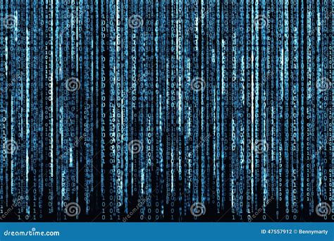 Blue Binary Code Stock Illustration Illustration Of Cyber 47557912