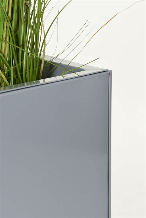 Květináč Elemento Práškovaná Ocel Výška 90 Cm šedý Elemento Vivanno