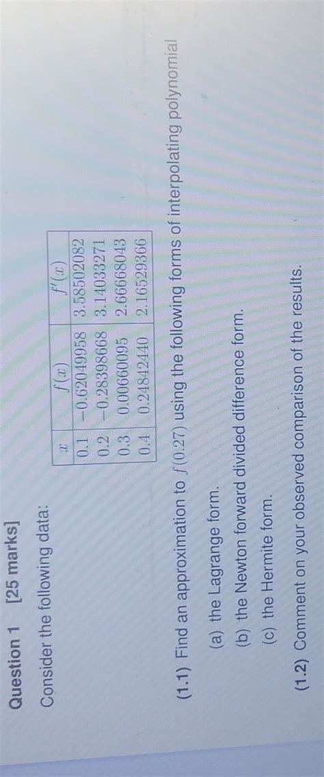 Solved Question Marks Consider The Following Chegg