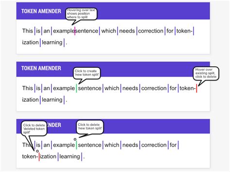 Ui For Correcting Tokens To Create Data For Training A Tokenizer