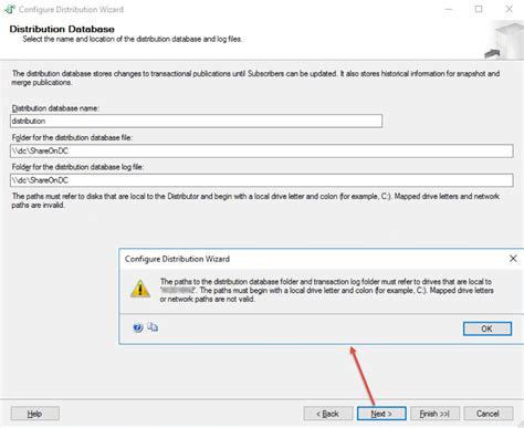 Sql Server Fix Unable To Create Distribution Database On A Unc Share