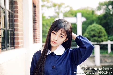 Snh48鞠婧祎制服：日本评出的中国最美美少女 Chinese Beauty Idol School Girl