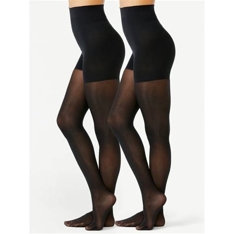Joyspun Womens High Waist Shaping Tights 2 Pack 60 Denier Opaque