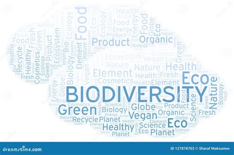 Biodiversity Word Cloud Stock Illustration Illustration Of White