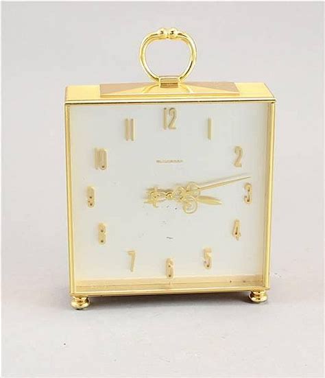 Lot Bucherer 15 Jewels Brass Clock
