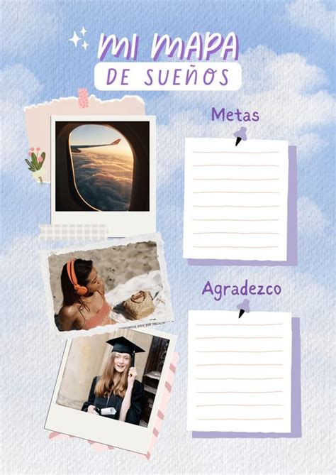 Ejemplos De Mapas De Sueños Personalizables Gratis Canva
