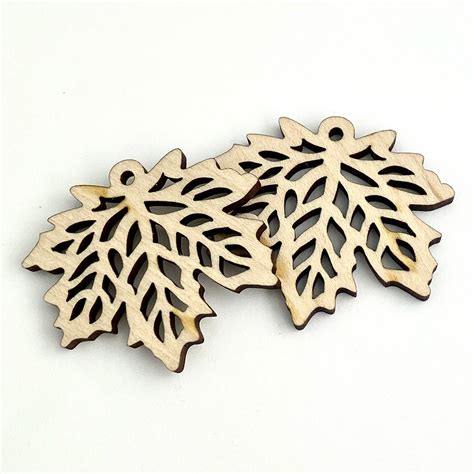 Maple Leaf Cutout Earrings Glowforge Shop