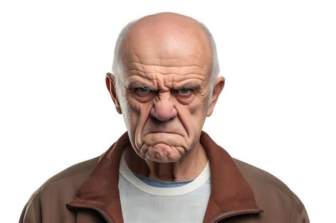 Premium Ai Image Angry Senior Caucasian Man Head And Shoulders