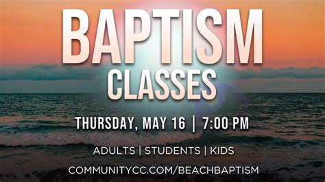 Baptism Classes Community Christian Church