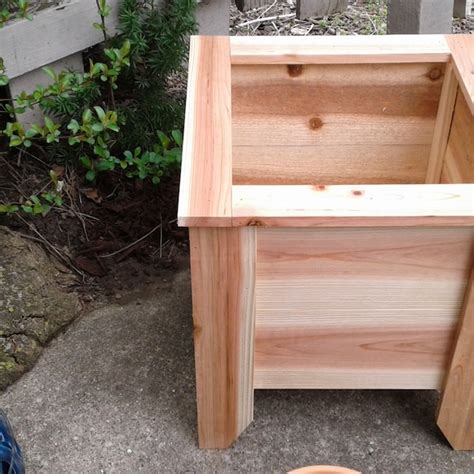 Rectangular Cedar Planter Box Etsy