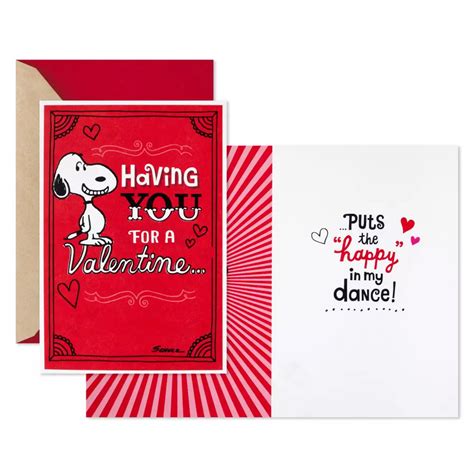 Hallmark Snoopy And Charlie Brown Peanuts Valentines Day Cards S19