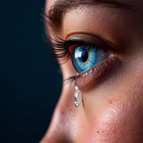 Free Teardrop Blue Eye Image Tear Emotional Macro Download At