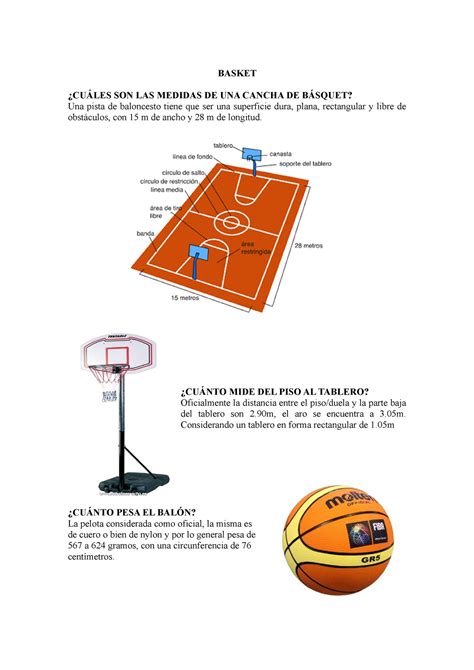 Basket Basket Cu Les Son Las Medidas De Una Cancha De B Squet Una Pista De Baloncesto Tiene