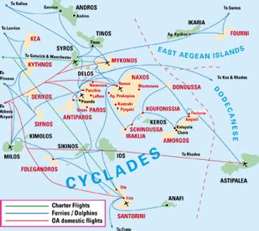 Santorini Map And Guide Cyclades Islands Greece