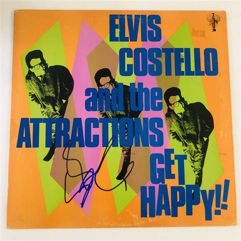 Lot Detail Elvis Costello In Person Signed Get Happy” Album Record
