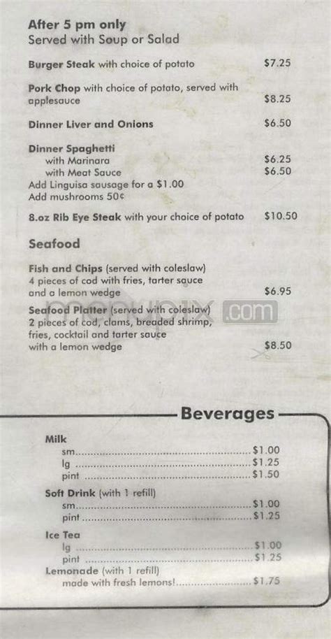 Menu Of My Fathers Place In Warner Robins Ga 31088