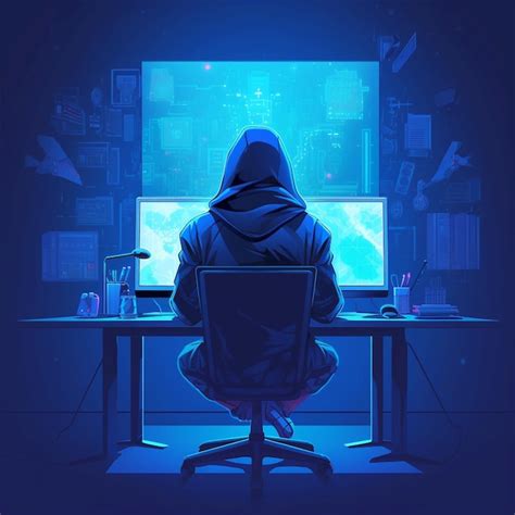 Premium Ai Image Hacker Cyber Criminal On A Desk Decoding Encrypted