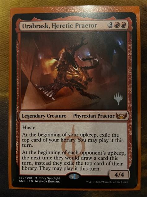 Mtg Urabrask Heretic Praetor Promo Pack Streets Of New Capenna 129