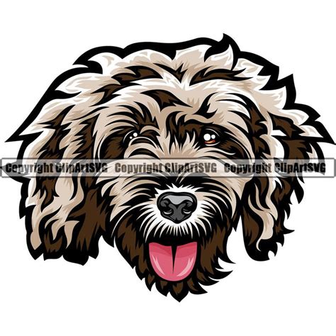 Cockapoo Dog Breed Head Color Clipart Svg Clipart Svg
