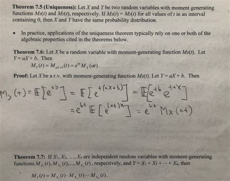 Solved 4 It Is Known That A Random Variable Y ~ Nu O Has