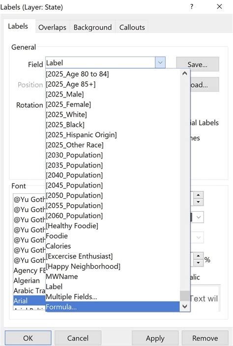How Do I Show Multiple Data Fields As Labels Maptitude Learning Portal