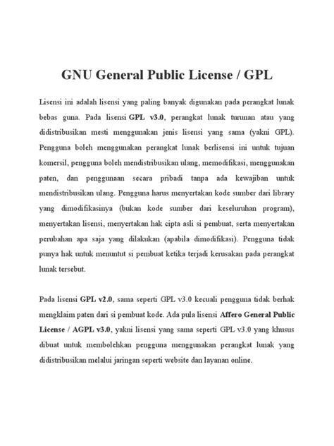 Gnu General Public License Pdf