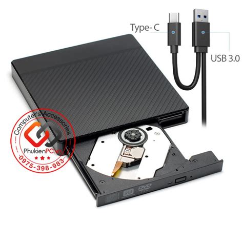 Box ổ đĩa Quang Cd Dvd Laptop 127mm Ra Usb 30 Type C