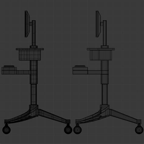 3d Model Medical Computer Cart