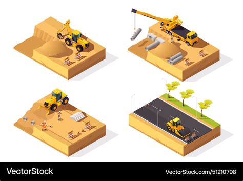 Isometric Of Construction Royalty Free Vector Image