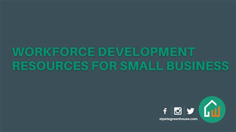 Workforce Development Resources For Small Business St Pete Greenhouse