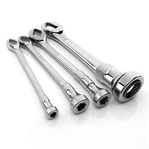 Premium Photo Wrench Set Including Adjustable Wrench