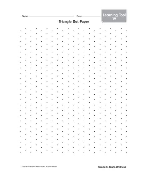 Triangle Dot Paper Organizer For 6th Grade Lesson Planet