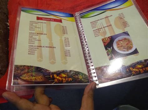 Menu At The Spicy Bites India