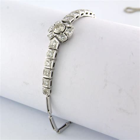 Bracelot With Diamonds 14k White Gold For Sale At 1stdibs