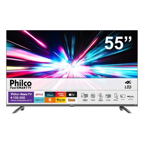Smart Tv Led 55 Ultra Hd Philco 4k Ptv70g2sgsgb Casas Bahia