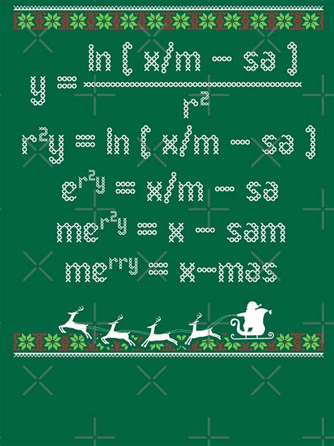 Merry Christmas Math Equation Ugly Christmas T Shirt For Sale By