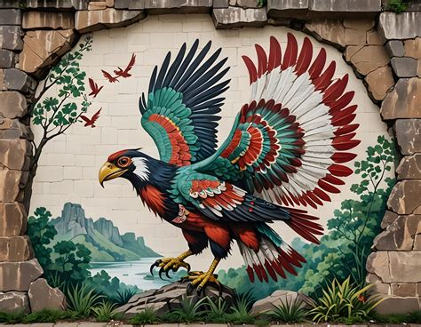 Native American Mythical Bird Of Prey Depicted In Ai Art