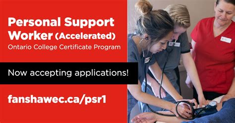 Fanshawe Is Now Offering An Accelerated Personal Support Worker Psw