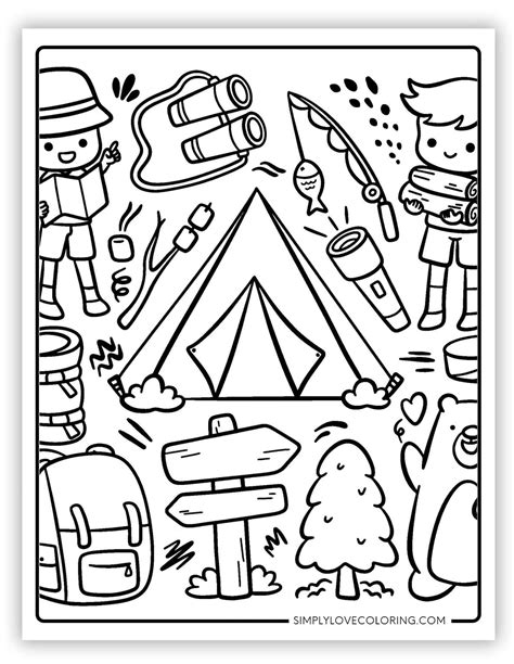Free Printable Camping Coloring Pages Pdf