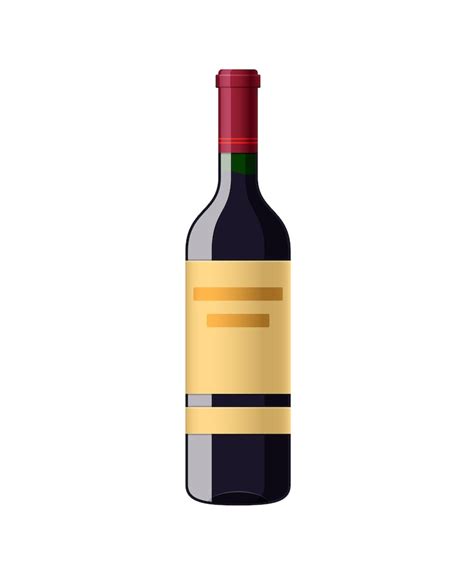 Premium Vector Template Layout Empty Glass Bottle Of Wine Alcohol Drink
