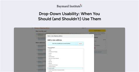 Drop Down Usability Drop Down Ux Baymard Institute Luke