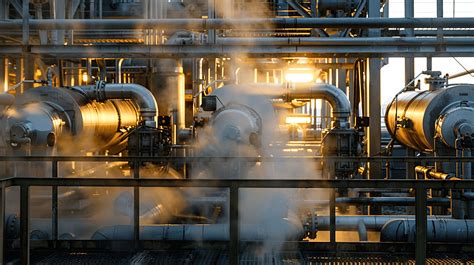 Steam Separators At A Geothermal Energy Plant Background Geothermal