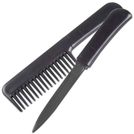 Black Comb With Hidden Knife Comb Knife