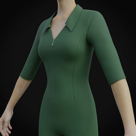 Elegant Female Formal Jumpsuit 3d Model Turbosquid 1803647