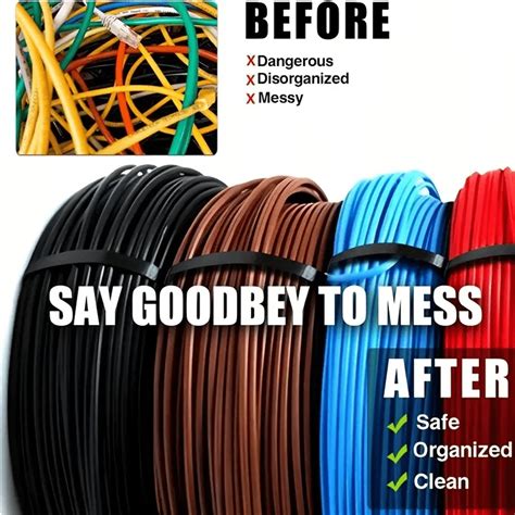 500pcs Black Nylon Cable Ties Assorted Sizes 4 6 8 10 12 Inch High Tensile Strength Outdoor