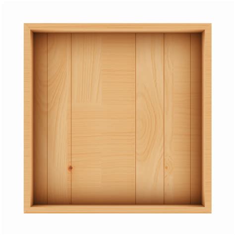 Premium Ai Image Wooden Square Board Isolated On White Perfect For Composition